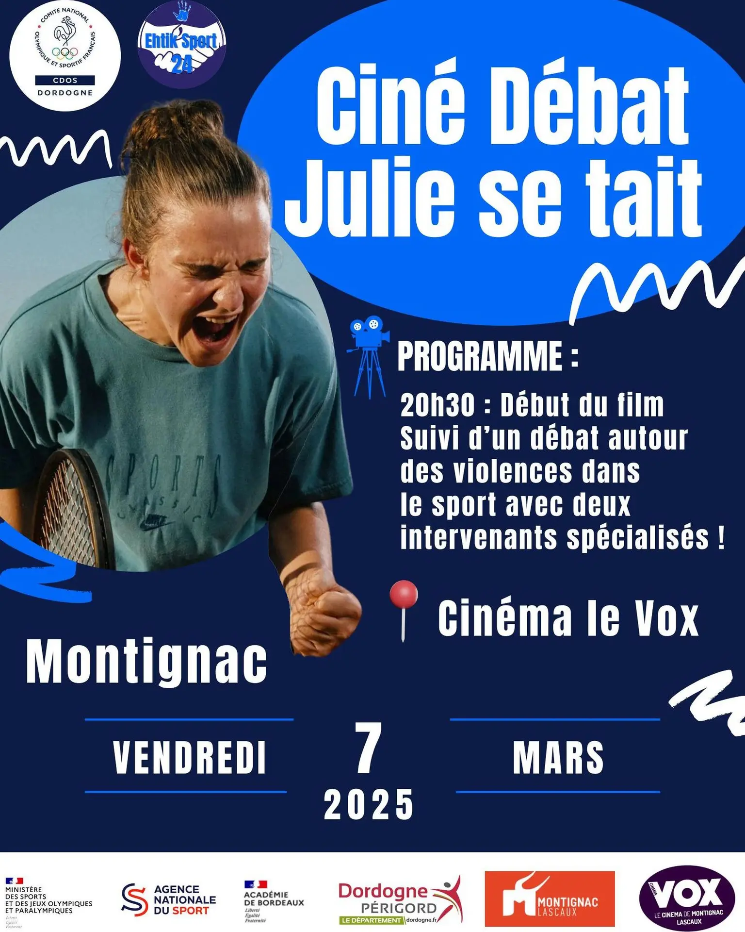 Ciné débat sur le thème des violences dans le sport Montignac