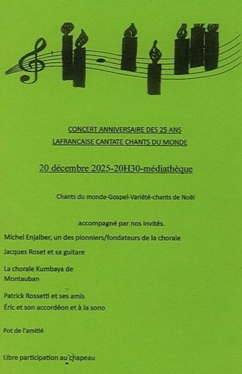 Concert par Lafrançaise Cantate (Lafrançaise) | Tarn-et-Garonne Tourism