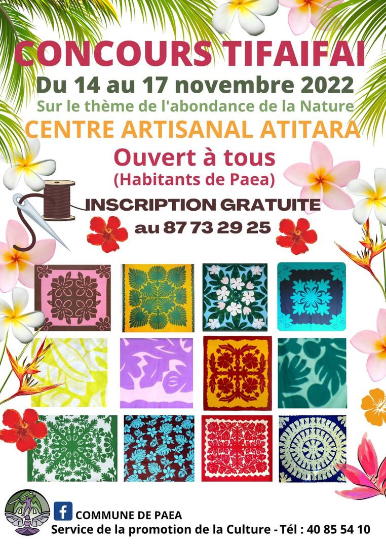 Concours de Tifaifai – Centre Artisanal Atitara (Paea) | Tahiti ...