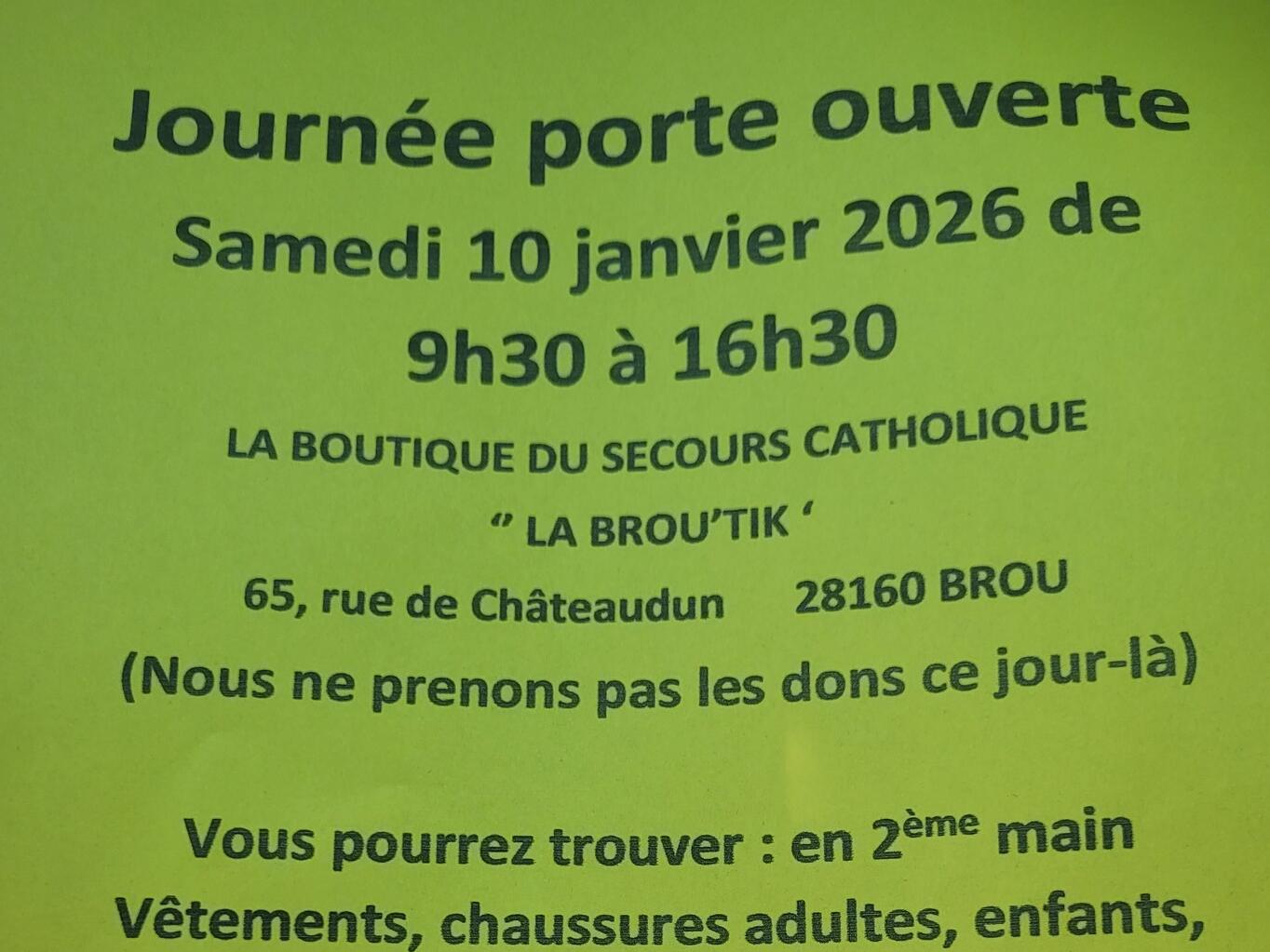 Portes ouvertes à la boutique du Secours Populaire - Brou | Grand ...