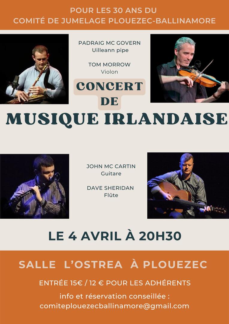 Concert de musique irlandaise - Plouézec | Office de Tourisme de ...