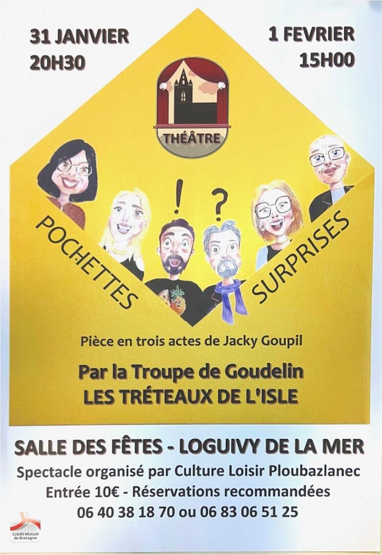 Théâtre : Pochettes surprises - Ploubazlanec | Office de Tourisme de ...