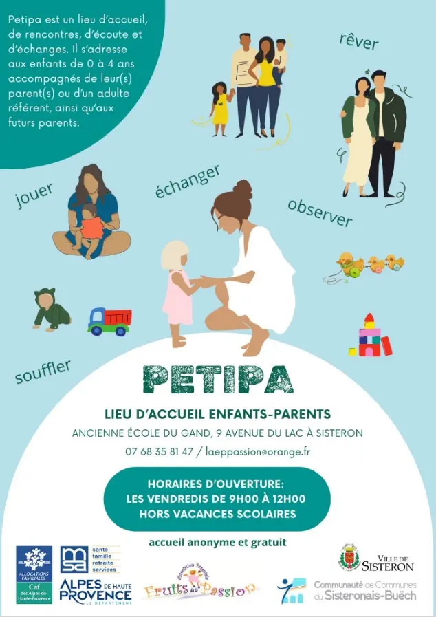 Petipa – Lieu d’Accueil Enfants-Parents (Sisteron) | Provence-Alpes-Côte d'Azur Tourisme