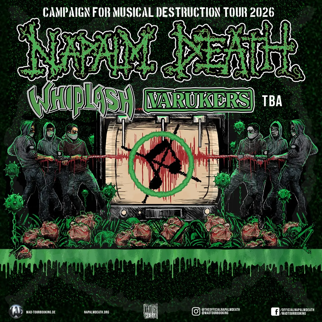 Métal : Napalm Death + Whiplash + The Varukers + Dopelord (Vitry-le ...
