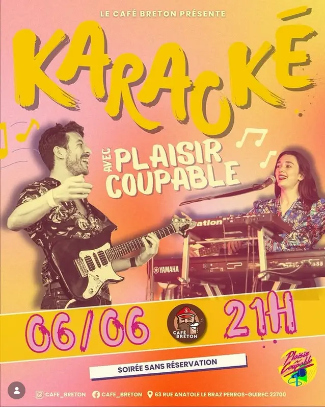 Karaoké avec Plaisir Coupable au Café Breton ! (Perros-Guirec) | Vivre ...