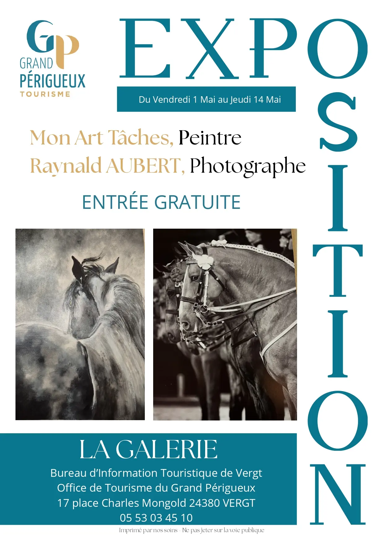 Exposition de Mon Art Tâches, peintre et Raynald AUBERT, photographe ...