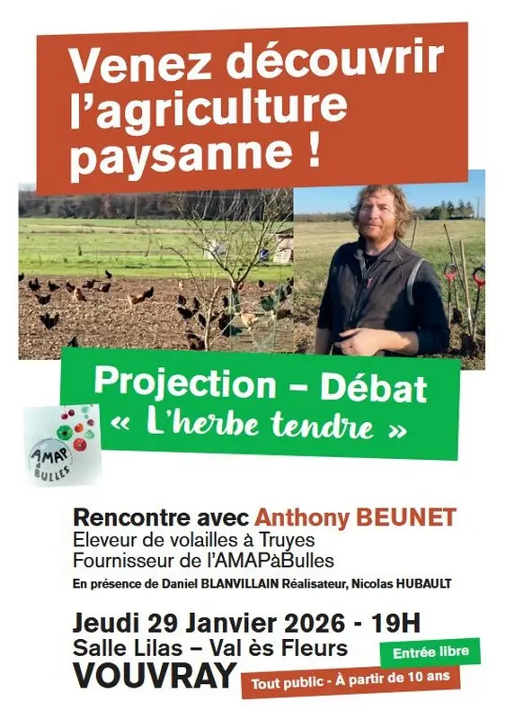 Projection-débat : l’herbe tendre (Vouvray) | Touraine Val de Loire