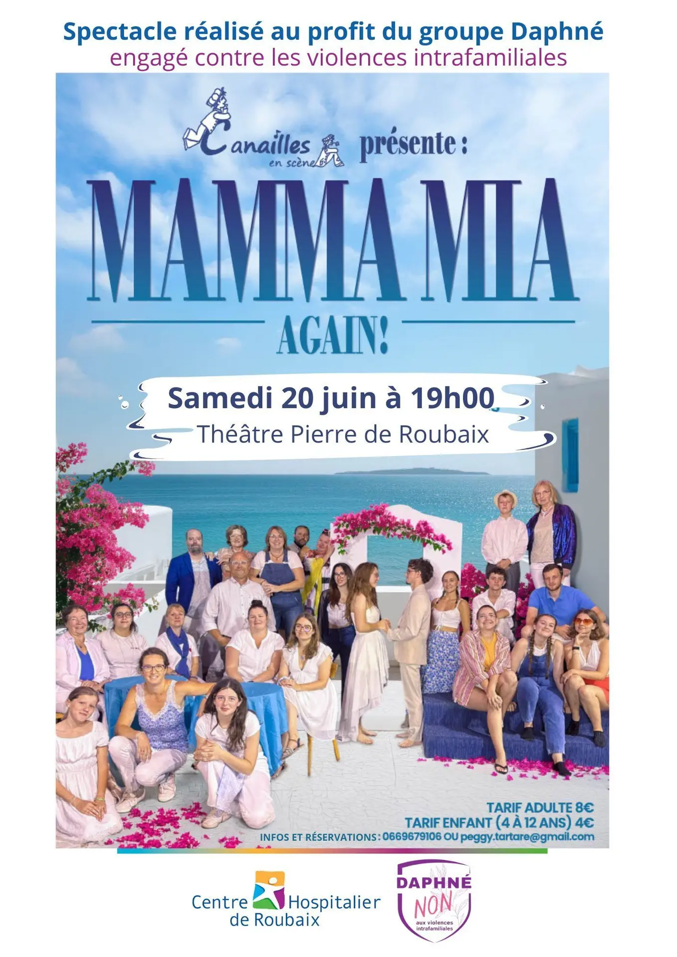 Spectacle « Mamma Mia Again » au profit du groupe Daphné engagé contre ...