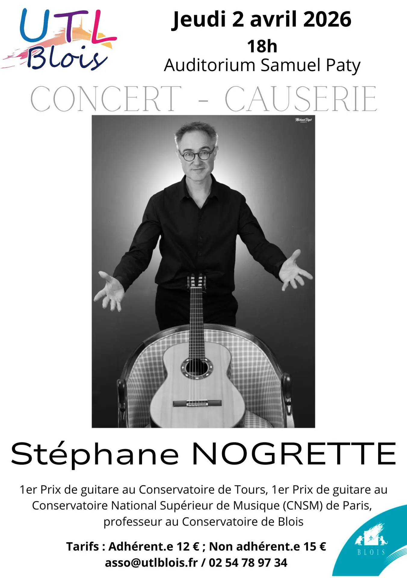 Concert : Stéphane Nogrette (Blois) | Blois Chambord - Loire Valley ...