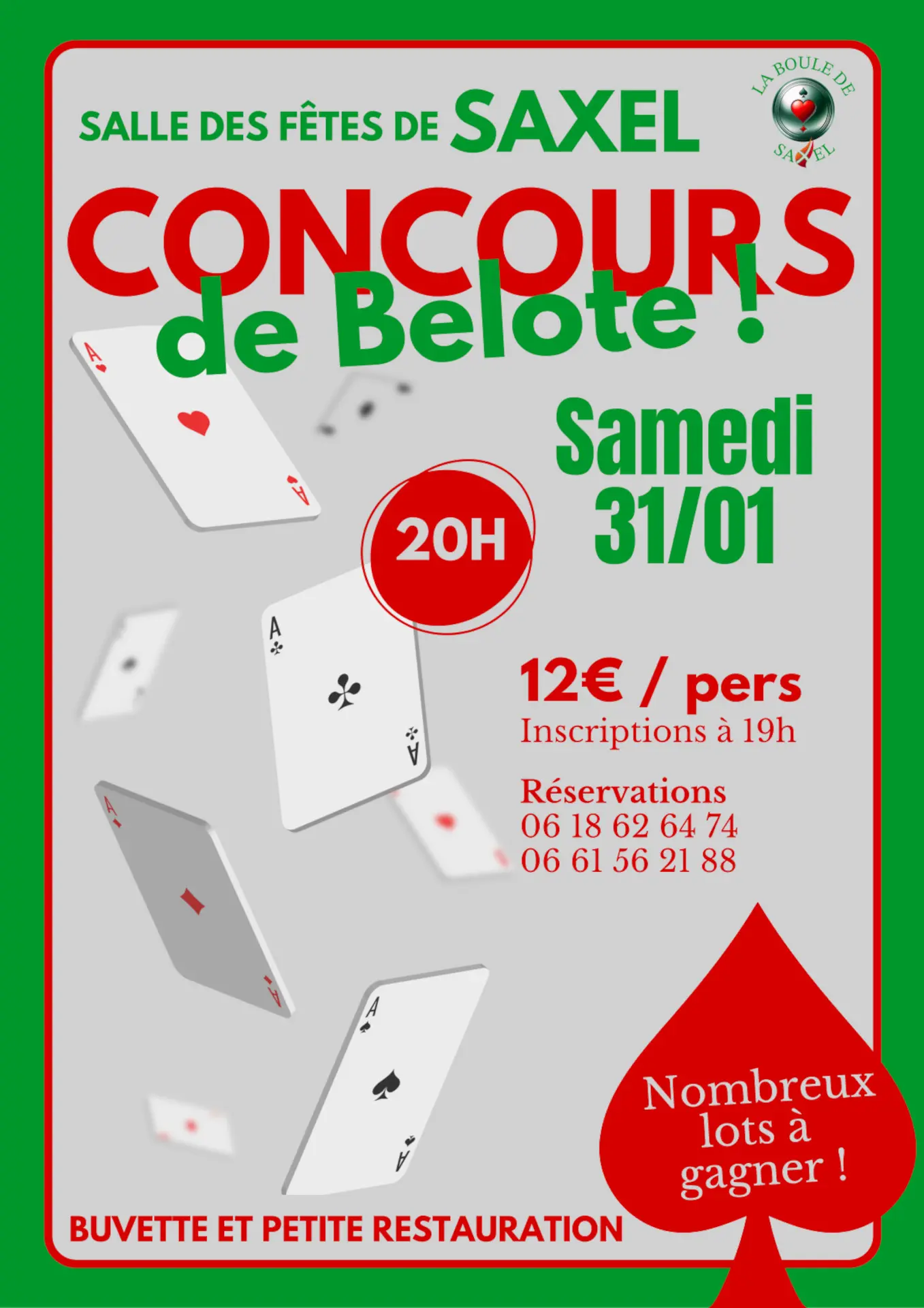 Concours de belote – COMPLET (Saxel) | Haute-Savoie Mont-Blanc