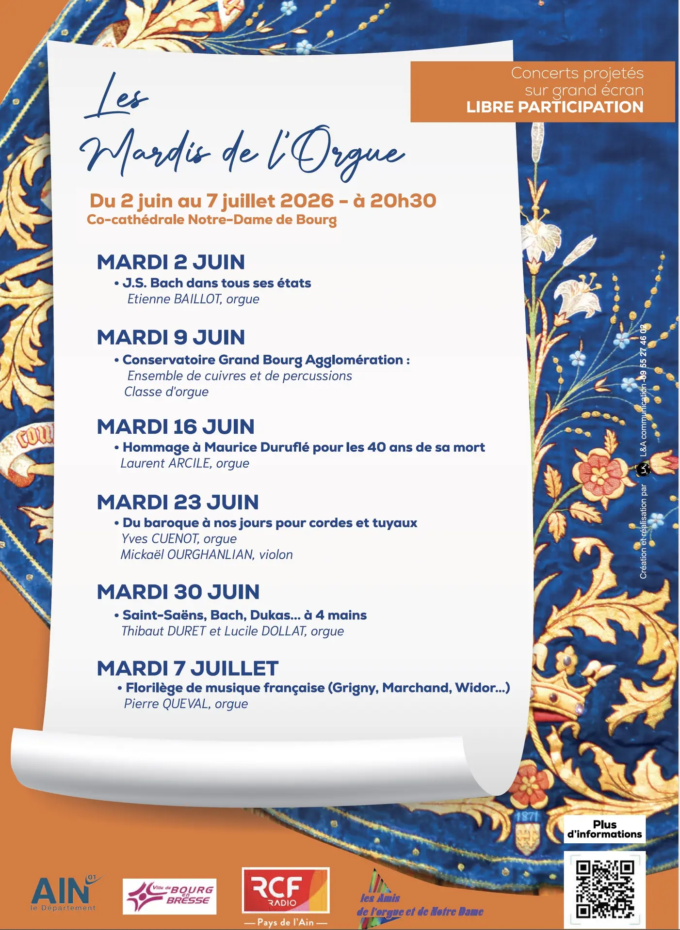 Mardi de l’orgue n°4 : du baroque à nos jours pour cordes et tuyaux ...