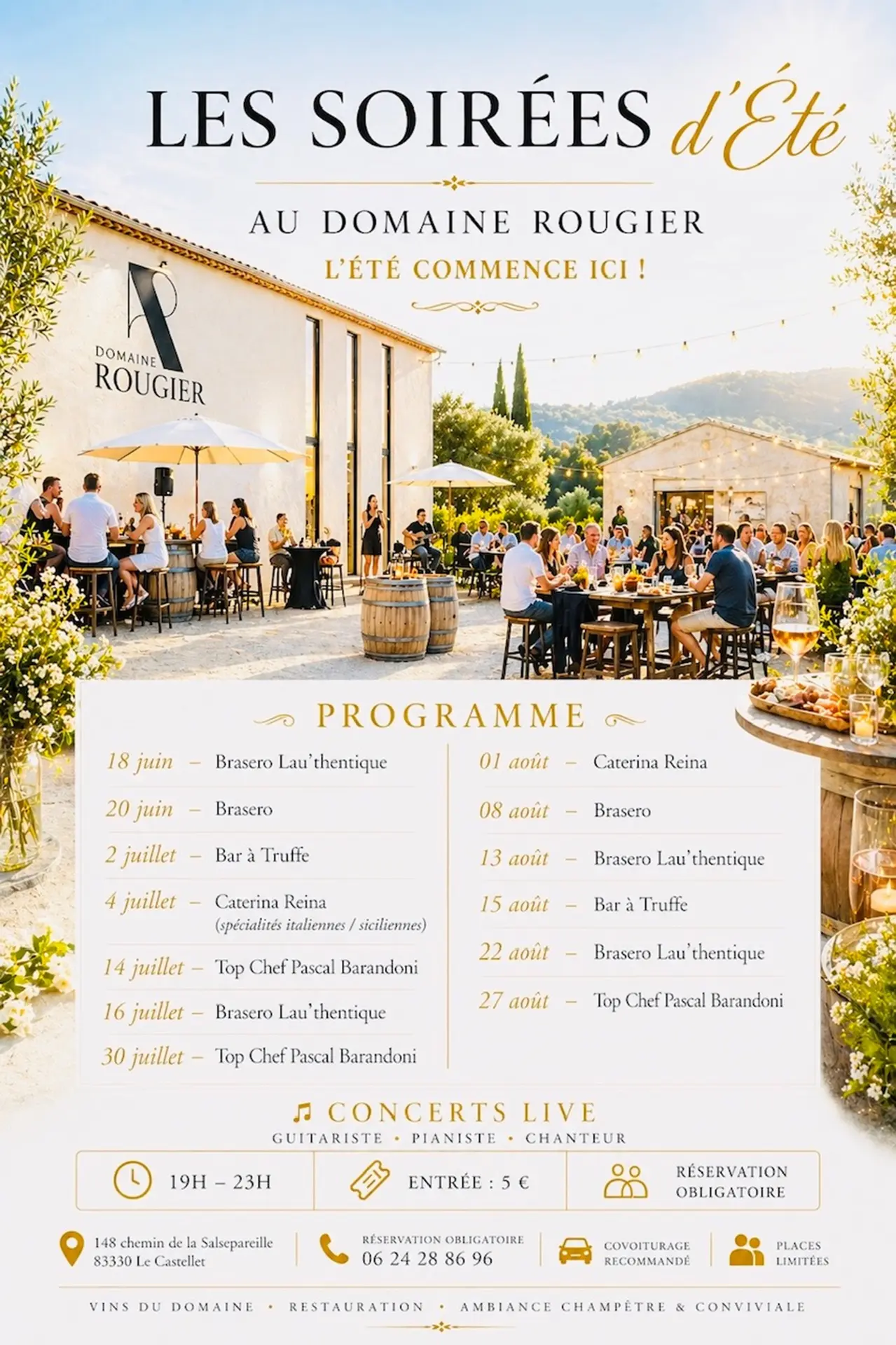 Les soirées d’été au Domaine Rougier (Le Castellet) | Provence-Alpes ...