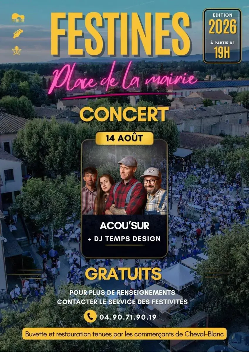 Acou’Sur + soirée DJ Temps Design – Festines (Cheval-Blanc) | Provence ...