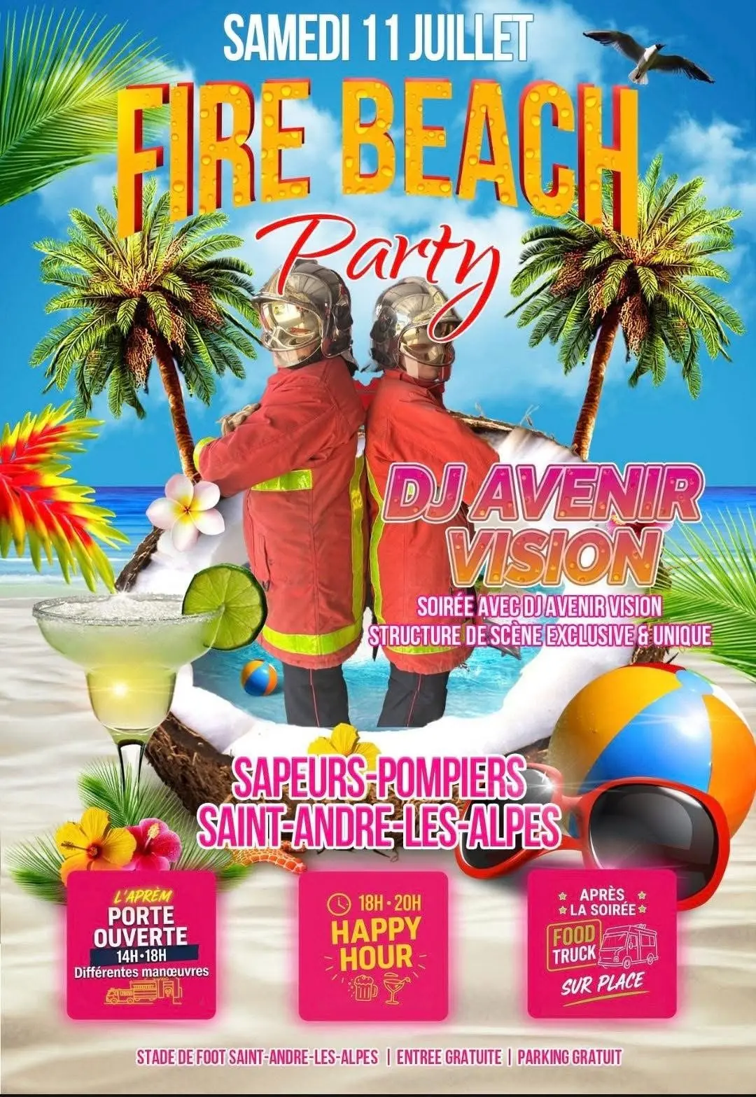 Fête des pompiers – Fire Beach Party (Saint-André-les-Alpes) | Provence ...