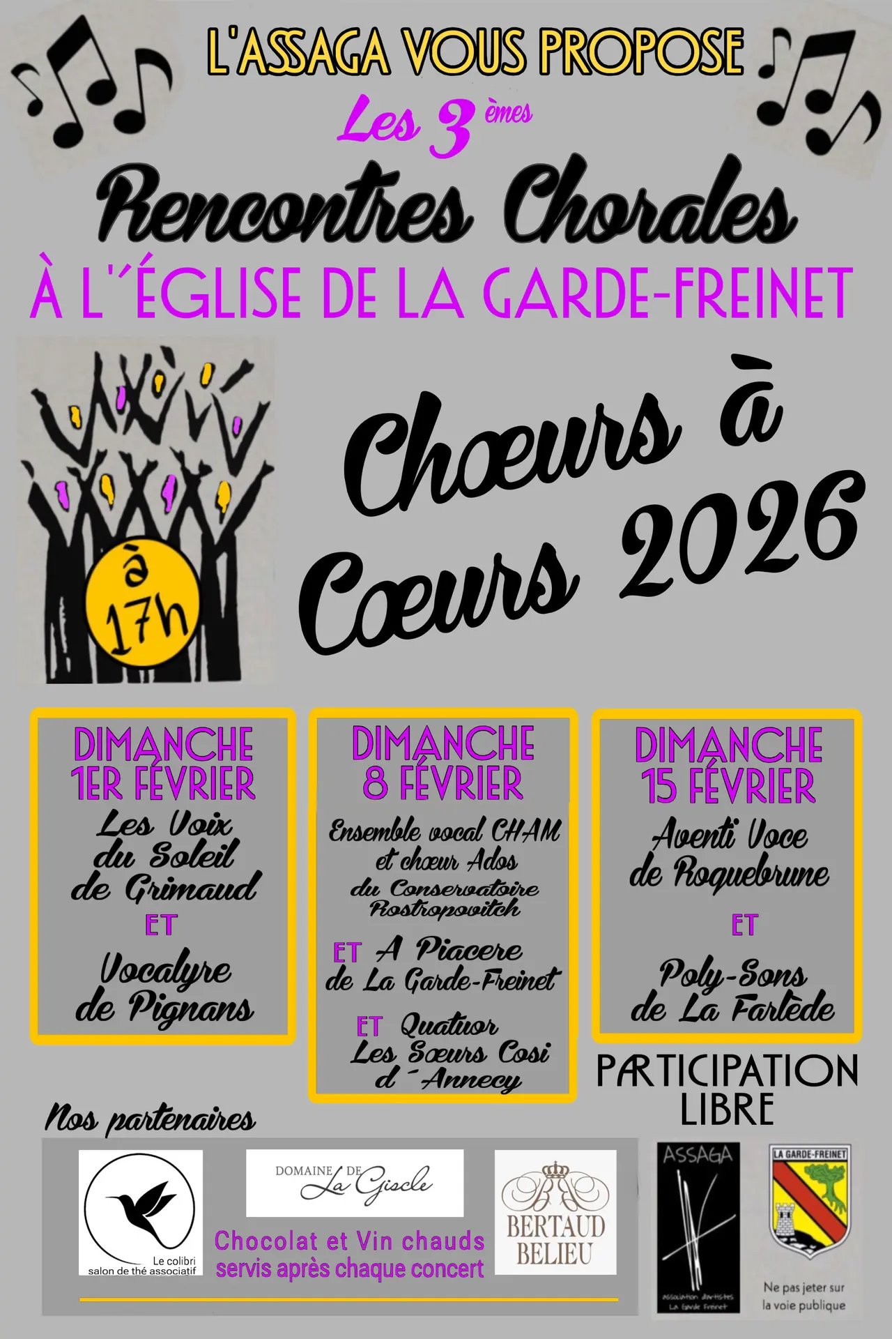 Les 3èmes rencontres chorales “Chœurs à cœurs 2026” (La Garde-Freinet ...