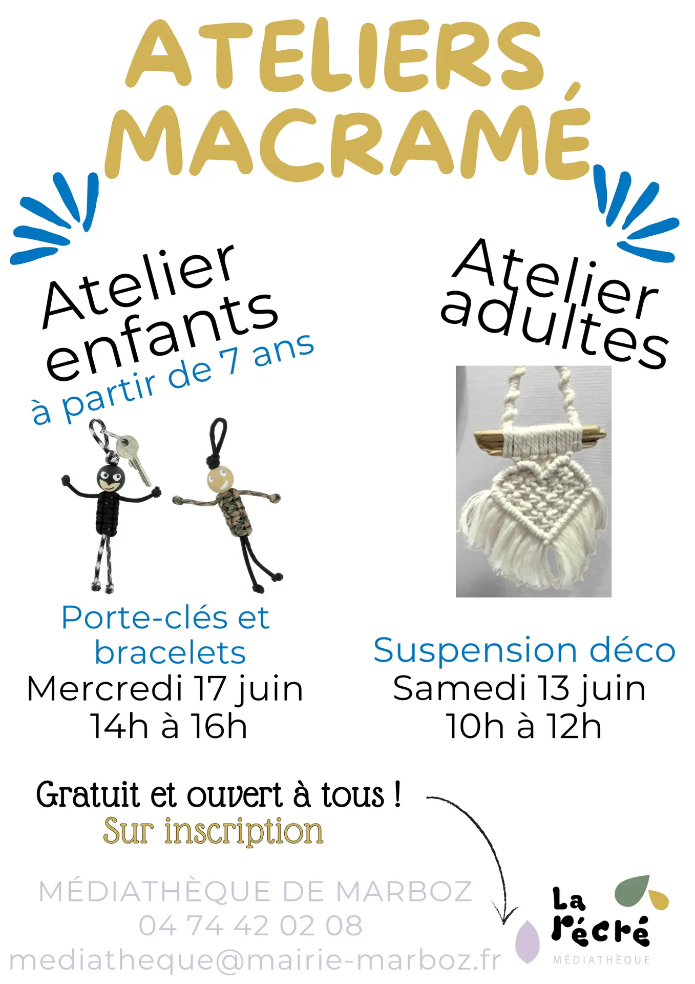 Atelier Macramé Enfants (Marboz) | L'Ain