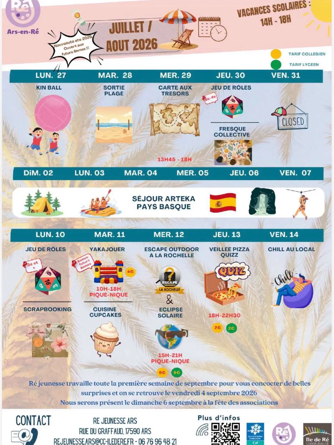 Animations de Ré Jeunesse à Ars-en-Ré – August (Ars-en-Ré ...