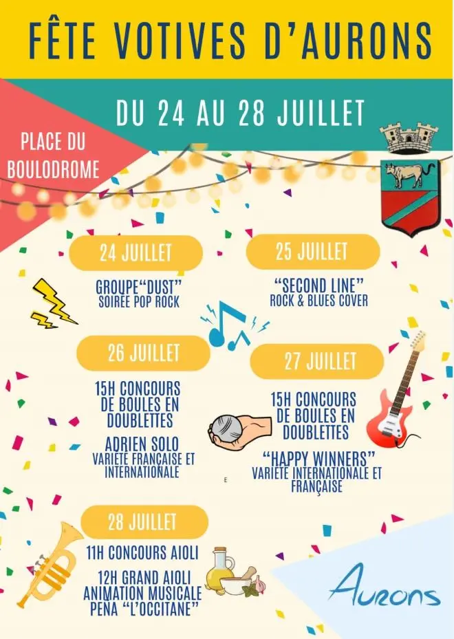 Votive festival in Aurons : Concert by Second Line (Aurons) | Provence ...