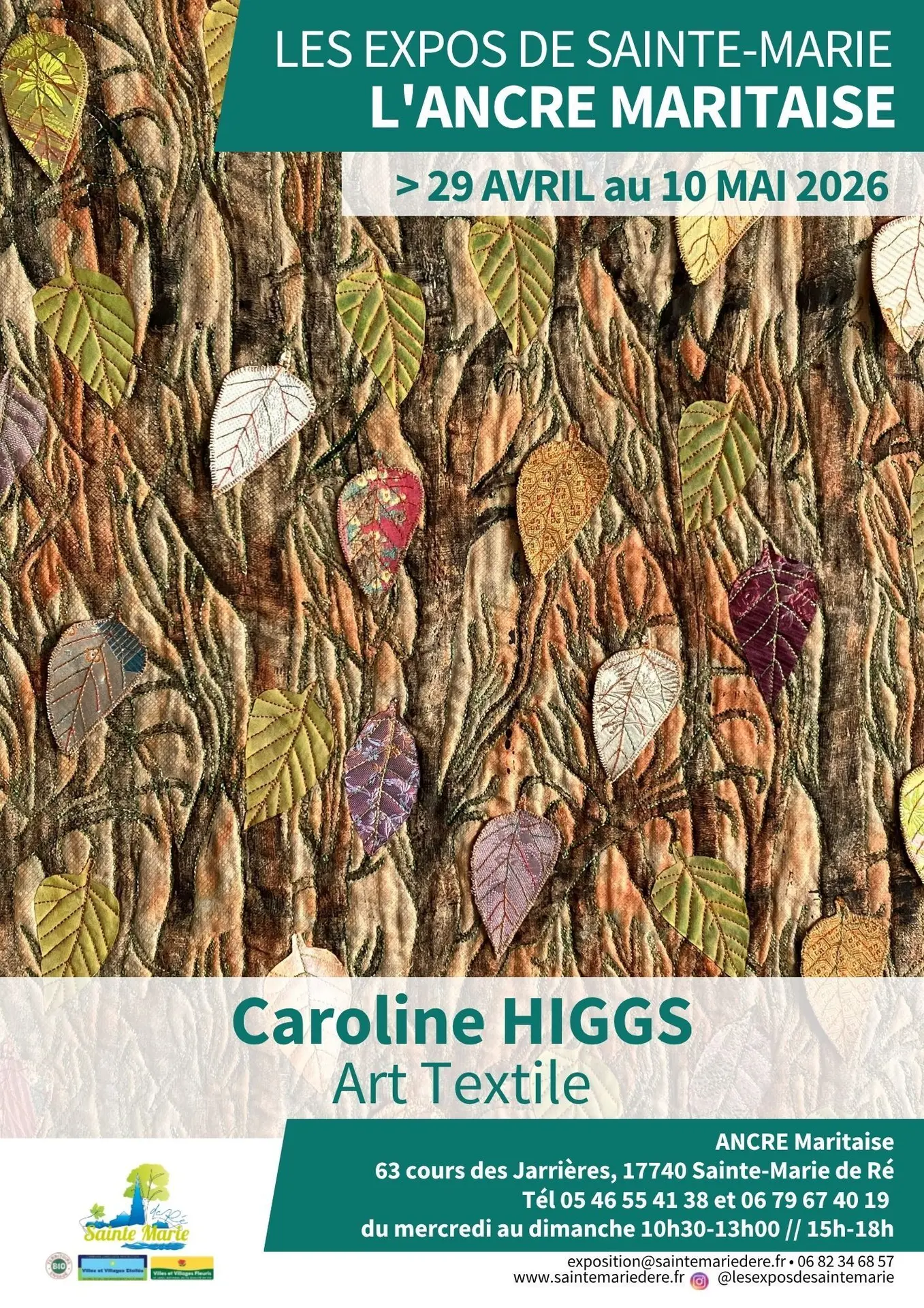 Caroline HIGGS “Art textile” exhibition at ANCRE Maritaise (Sainte ...