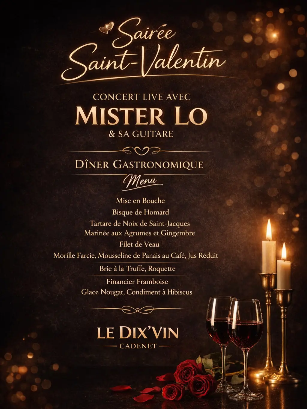 La Saint Valentin au restaurant le Dix’Vin à Cadenet (Cadenet) | Provence-Alpes-Côte d'Azur Tourisme