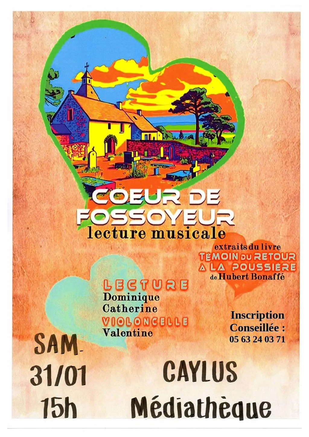 “Coeur de fossoyeur” – lecture musicale (Caylus) | Tarn-et-Garonne Tourism