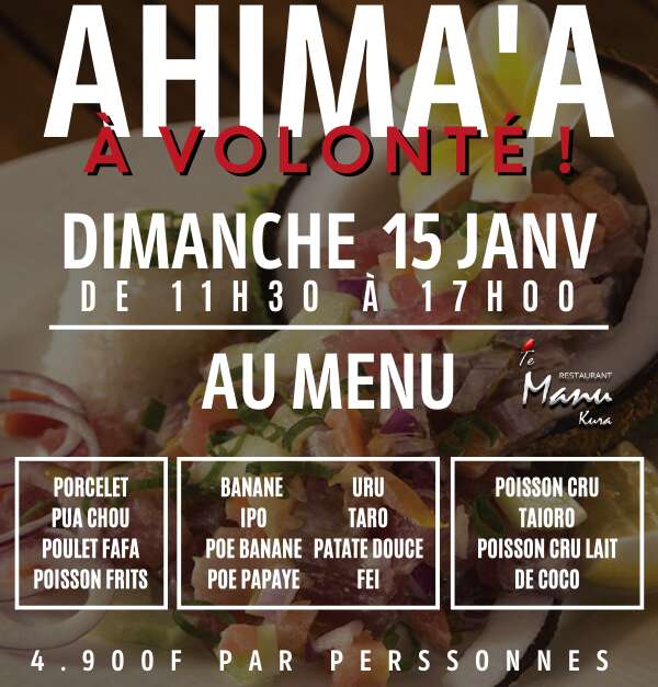 Ahima’a all you can eat (Traditional dishes) – Te Manu Kura (Paea ...