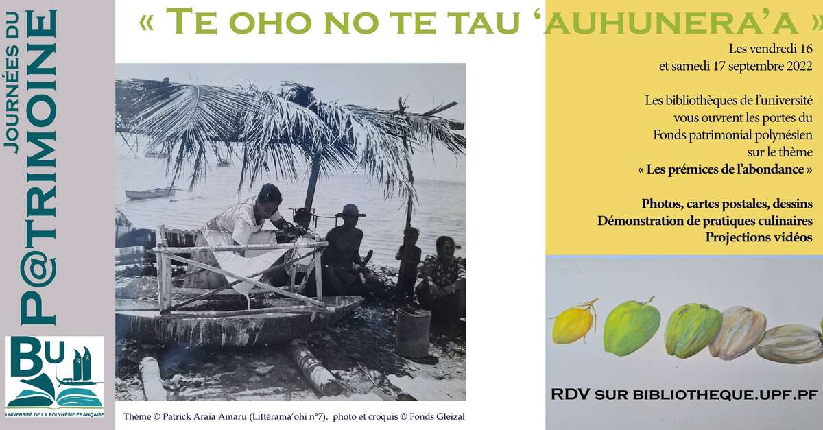 Heritage Days – University of French Polynesia (Punaauia) | Tahiti ...