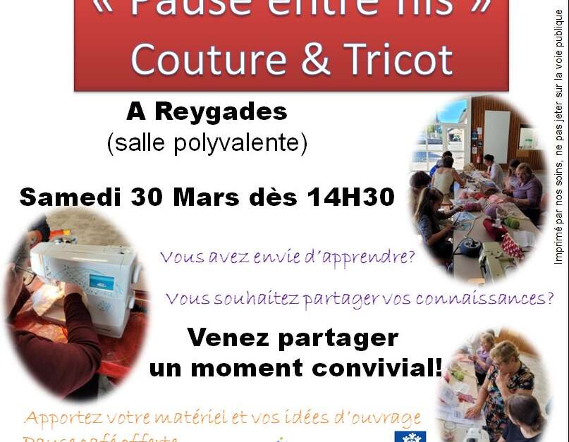 « Pause entre fils » Couture et Tricot (Reygade) | Vallée de la ...