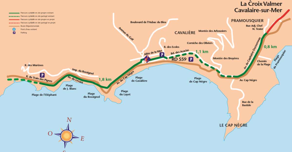 Parcours cyclable du littoral – V65 : Le Lavandou > Rayol-Canadel (Le ...