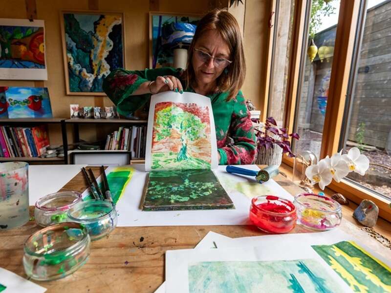 Atelier créatif avec Cécile White – Empreinte monotype (Campénéac ...