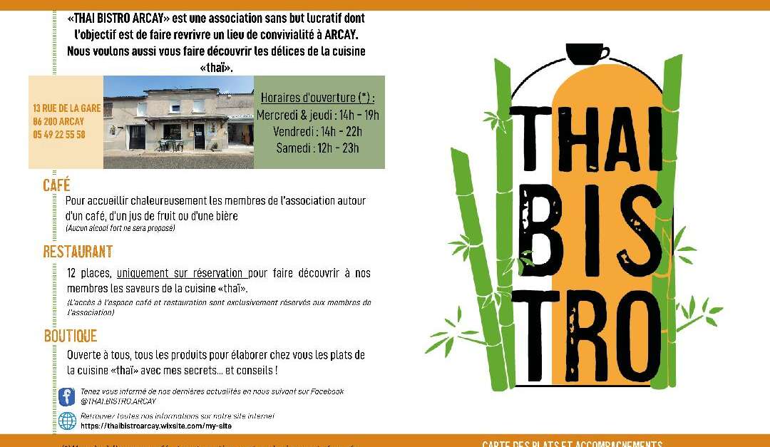 THAÏ BISTRO (Arçay) | Office de Tourisme du Pays Loudunais
