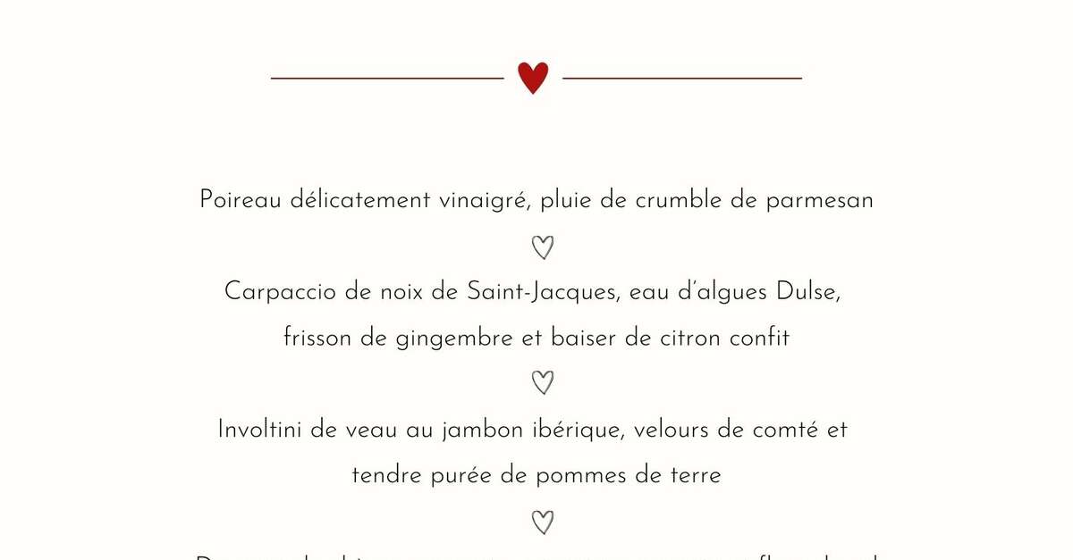 Notre menu de la Saint Valentin au restaurant Monaka ! (Beaune ...