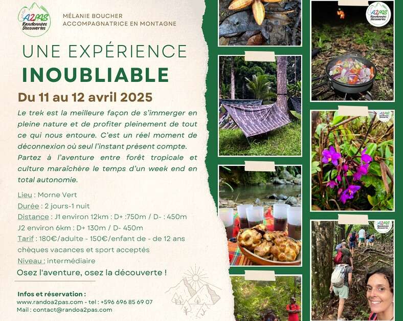 Trek avec Bivouak (Rando A2Pas) (Le Morne-Vert) | Martinique Tour
