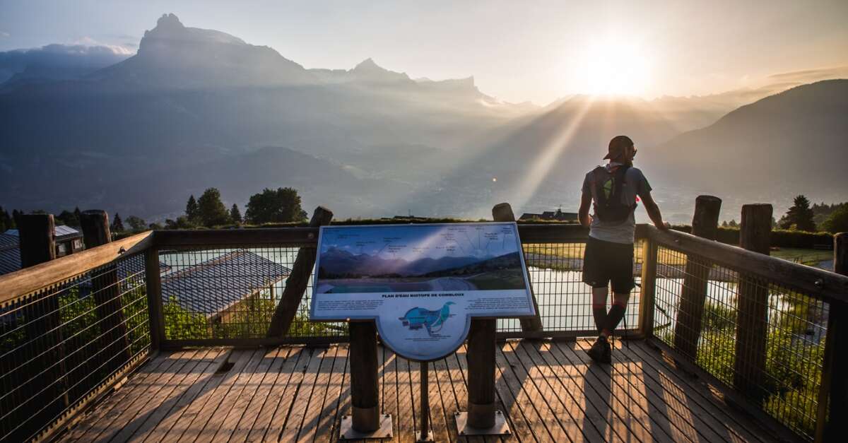 The viewpoints indicator by the Bio Lake (Combloux) | Monts du Genevois ...