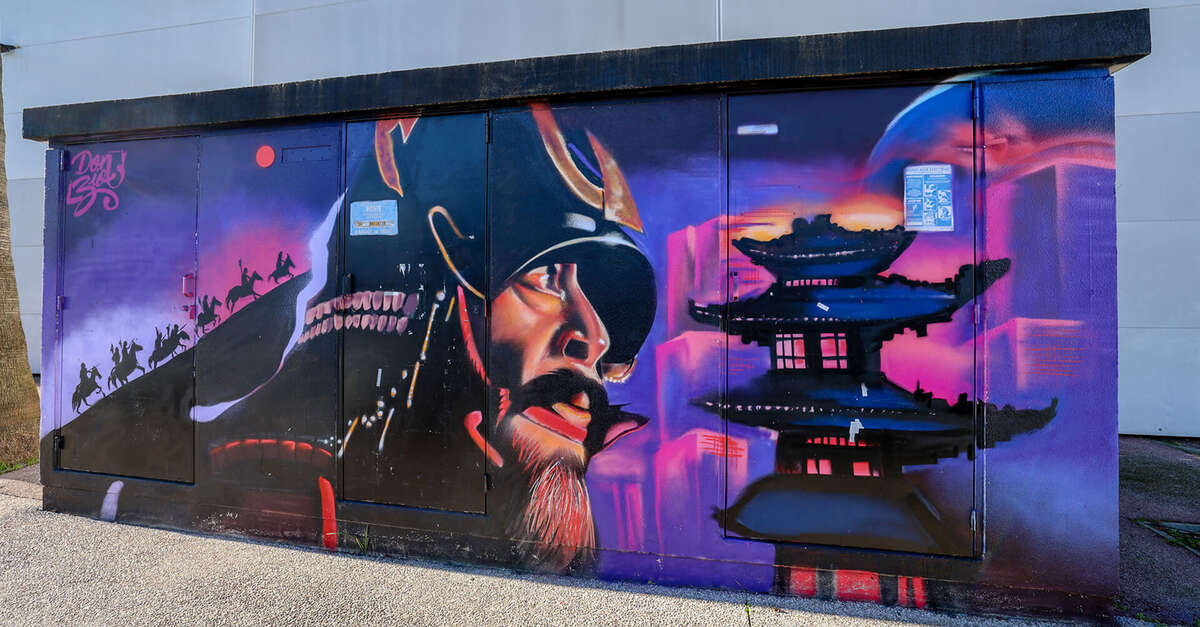 “Kagemusha” painted electrical substation (Cannes – La Bocca) | Côte d ...