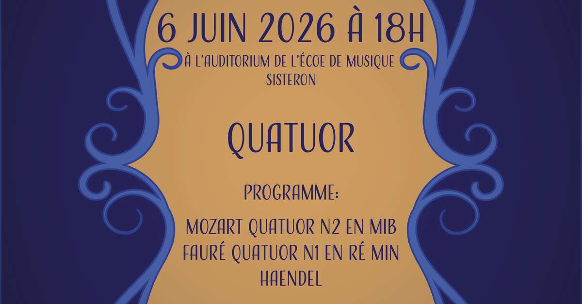 Concert – Quatuor (Sisteron) | Provence-Alpes-Côte d'Azur Tourisme