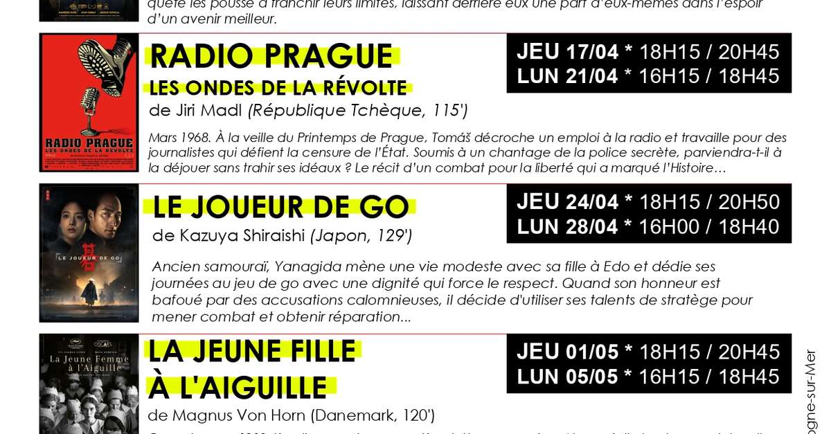 Ecran d'Opale : Programmation d'avril et mai - Boulogne-sur-Mer | Office de tourisme du ...