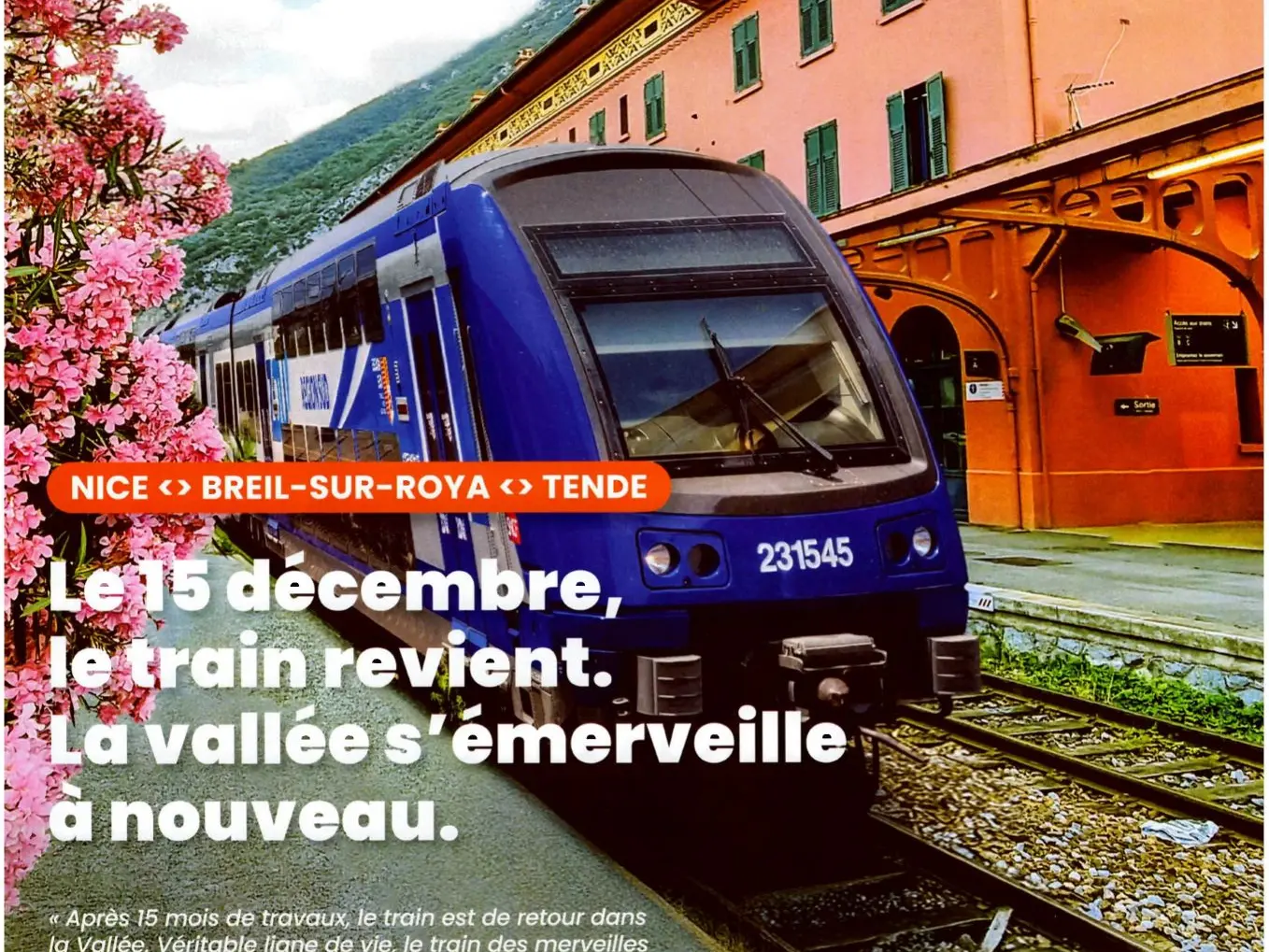 Reopening of the Nice-Tende SNCF railway line (Breil-sur-Roya) | Côte d ...