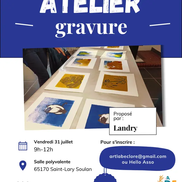 Atelier gravure- Association ArtLab Eclore (Saint-lary-soulan ...