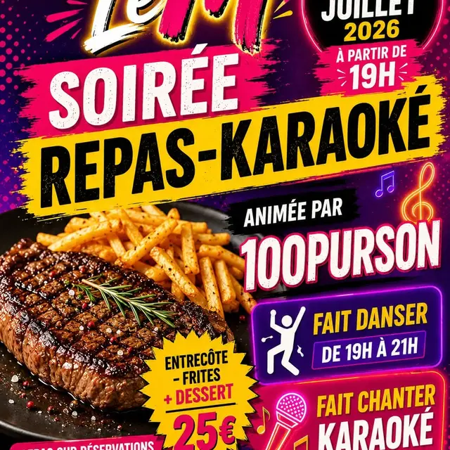 Soirée Repas-Karaoké au M (Sanilhac) | Dordogne Périgord Tourisme