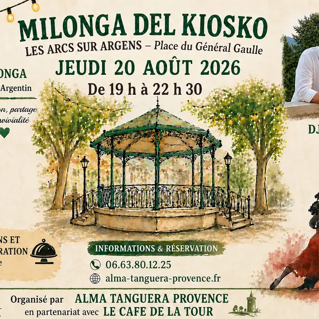 Milonga del Kiosko, par Alma Tanguera Provence (Les Arcs) | Provence ...
