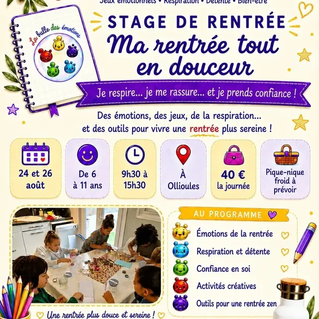 “A Smooth Transition Back to School” Workshop – La Bulle des Émotions ...