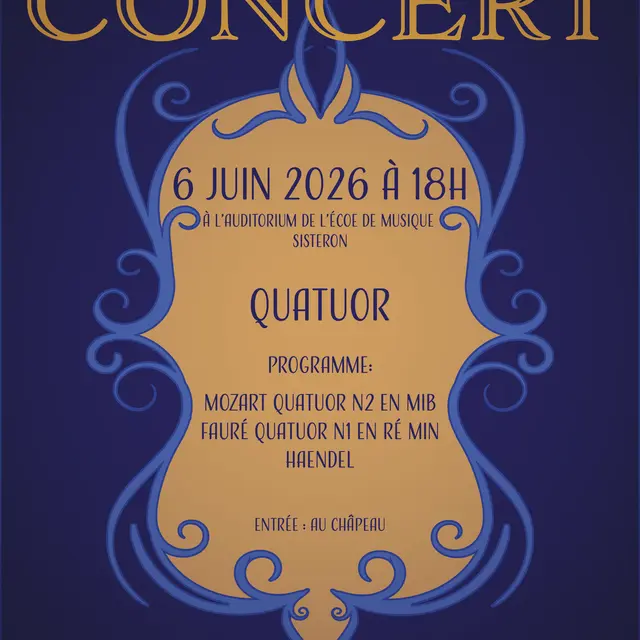 Concert – Quatuor (Sisteron) | Provence-Alpes-Côte d'Azur Tourisme