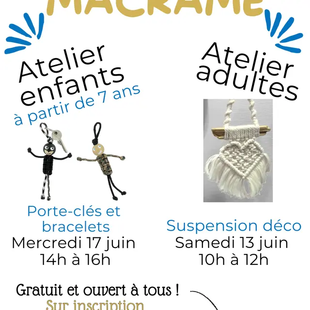 Atelier Macramé Enfants (Marboz) | L'Ain