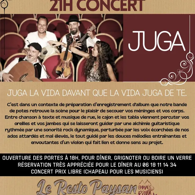 Resto paysan: Juga concert (Breil-sur-Roya) | Côte d’Azur France ...