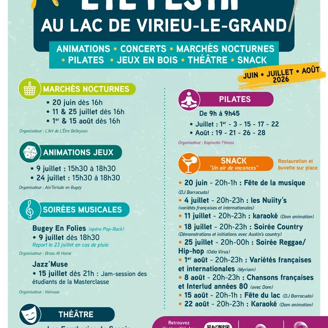Soirée musicale ‘Bugey en Folies » au lac de Virieu le Grand (Virieu-le ...